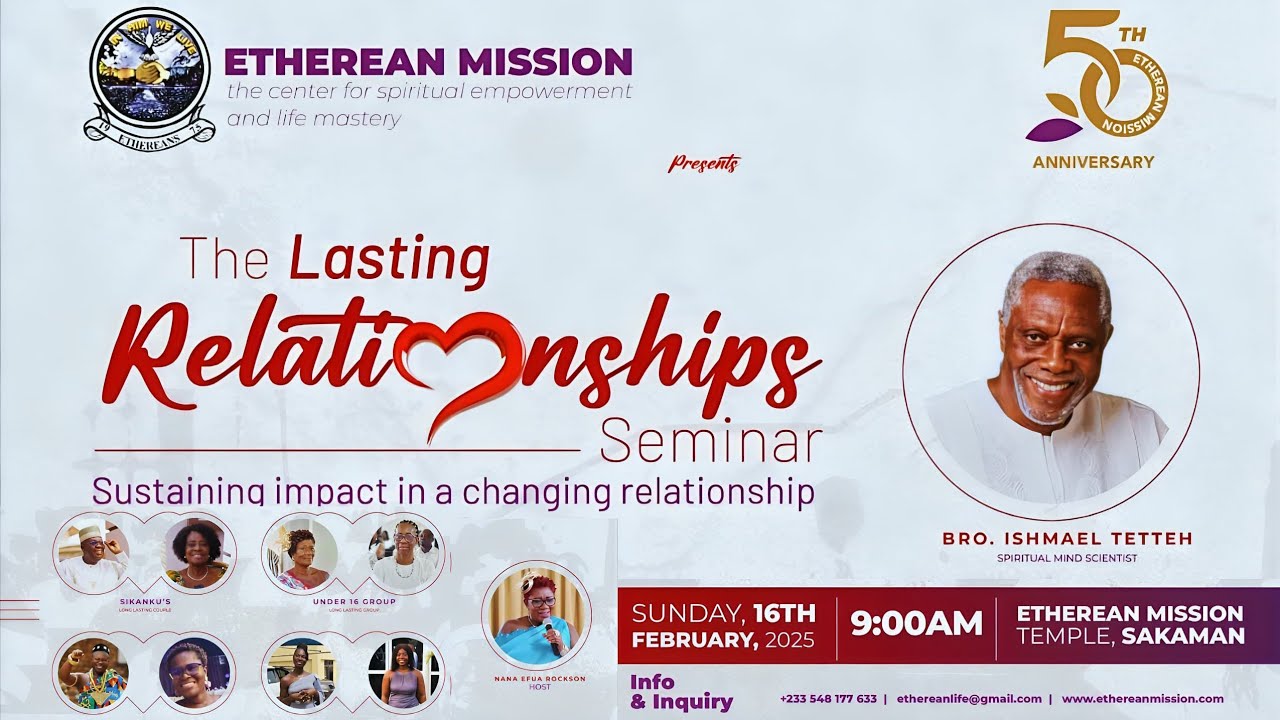 ETHEREAN MISSION - THE LASTING RELATIONSHIP SEMINAR - YouTube