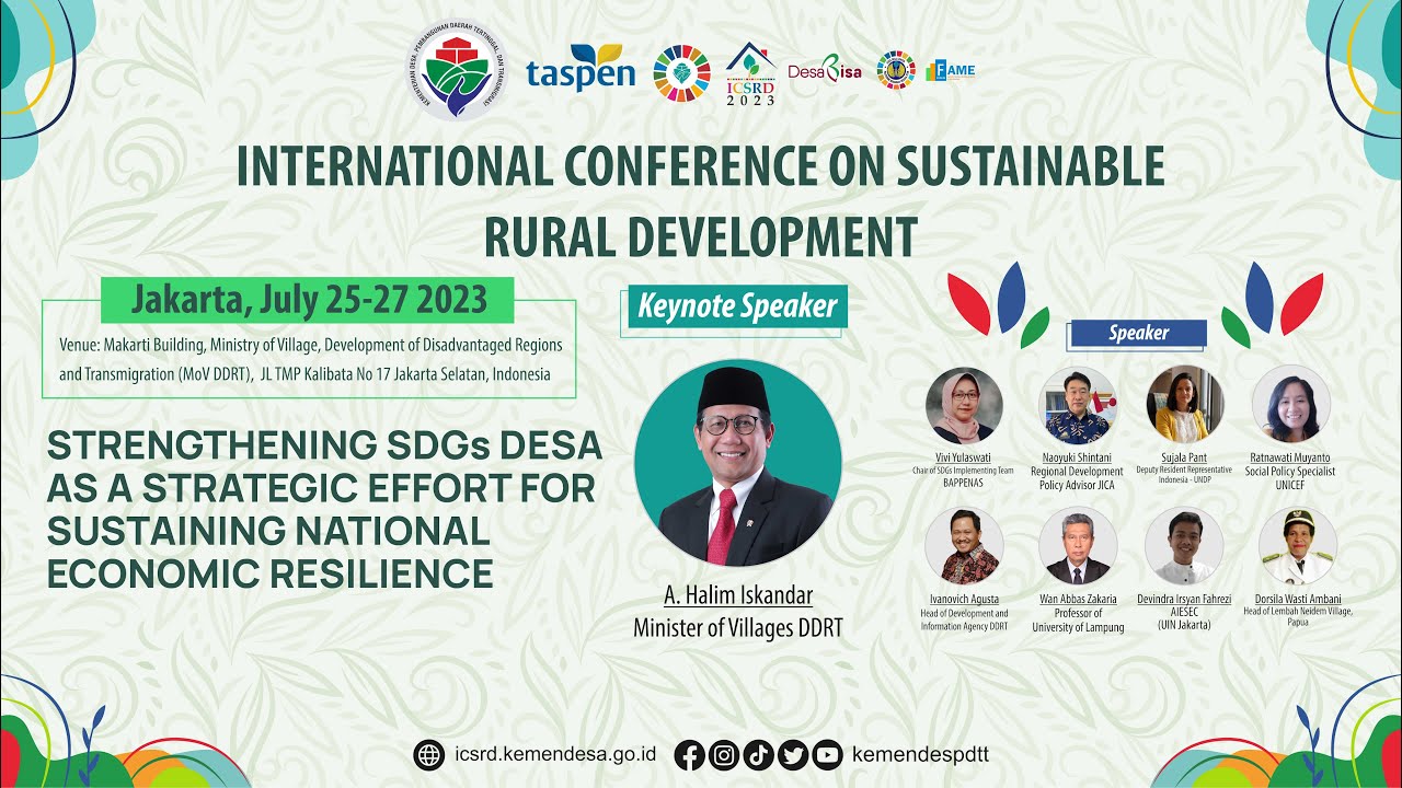 INTERNATIONAL CONFERENCE ON SUSTAINABLE RURAL DEVELOPMENT | DAY-1 ...