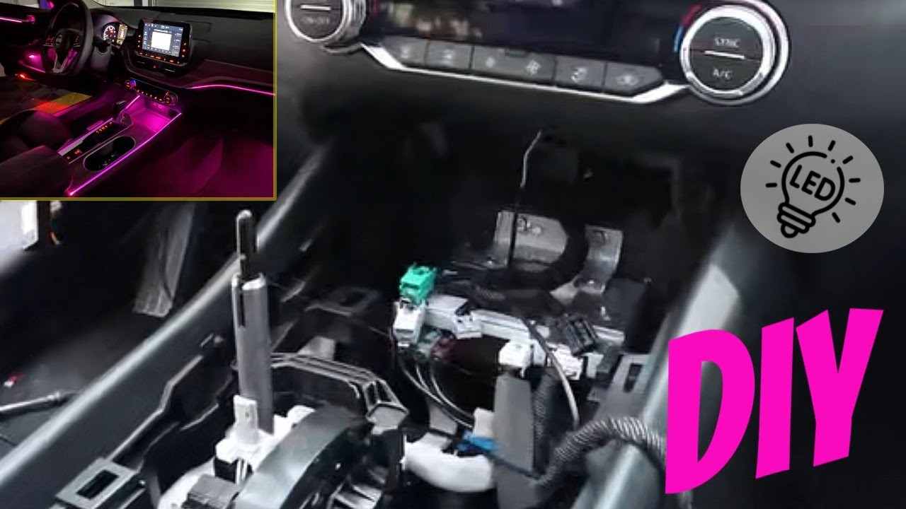 Nissan | How To AMBIENT led LIGHT install / DETAILED installation STEP ...