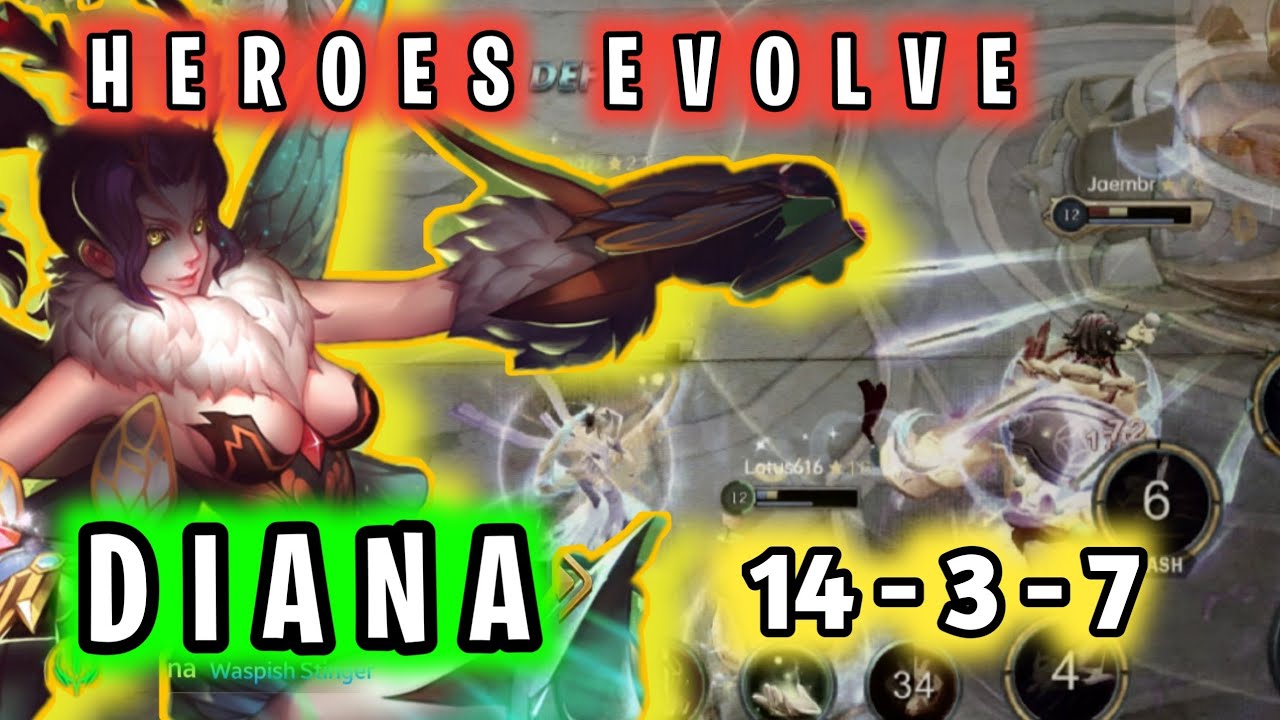 HEROES EVOLVE - Diana Full Gameplay DOMINATING 2022 - YouTube