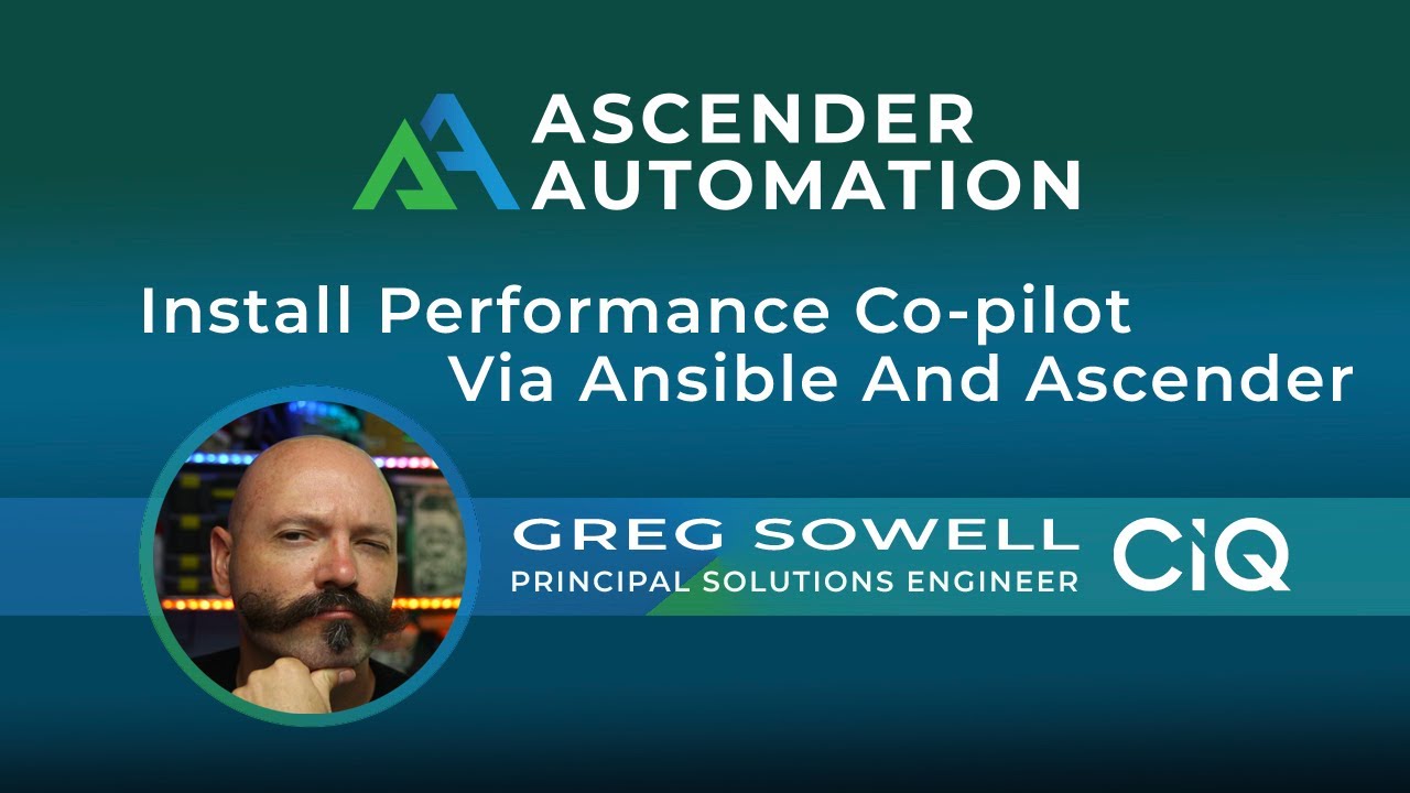 Install Performance Co-pilot Via Ansible And Ascender - YouTube
