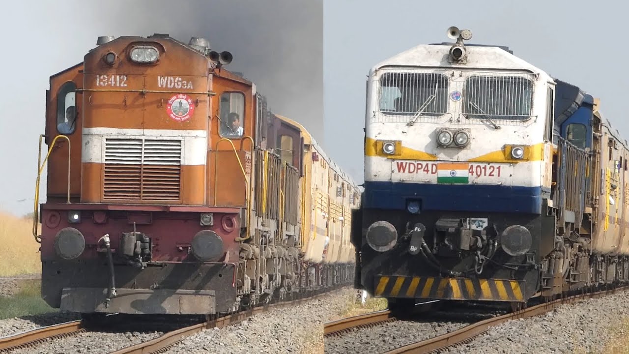 Fast Diesel Curving Trains | WDG3A, WDP4, WDM3A & WDP4D Trains | Train ...