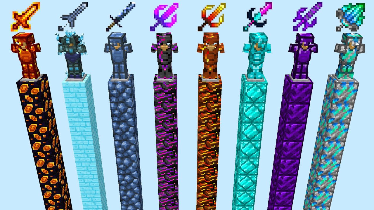 minecraft best armor and blades - YouTube