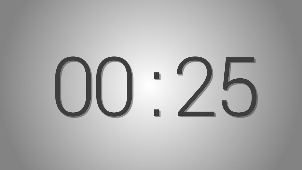 25 Seconds countdown Timer - Beep at the end | Simple Timer (twenty ...