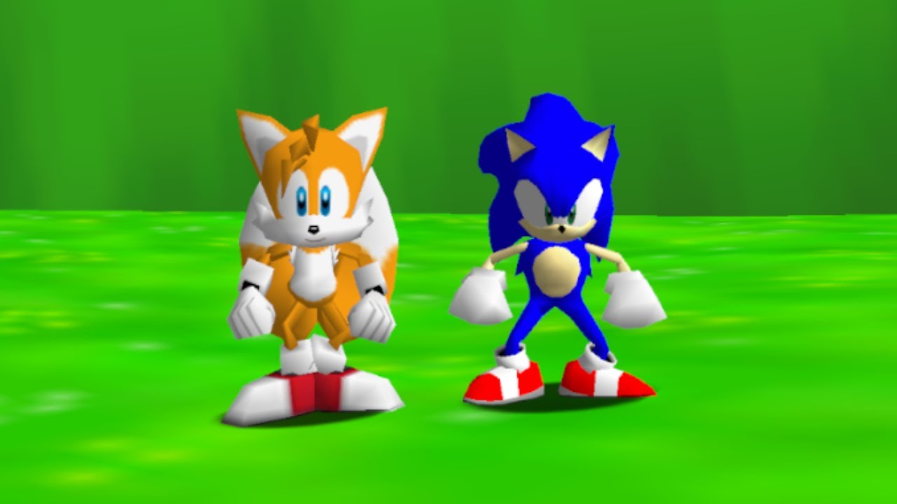 Sonic and Tails in Super Mario 64 (2 Players) - Full Game 100% ...