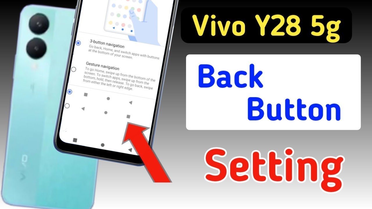 Vivo y28 5g back button setting/Vivo y28 5g back button change/Vivo y28 5g navigation gesture ...