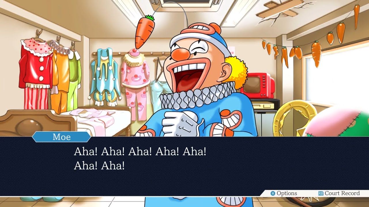 Moe is the most unfunniest clown I’ve ever met | Phoenix Wright Justice ...