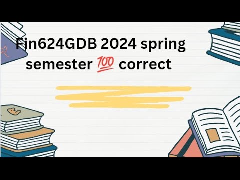 #fin624 GDB Solution 2024 spring semester 💯 correct 30 june - YouTube
