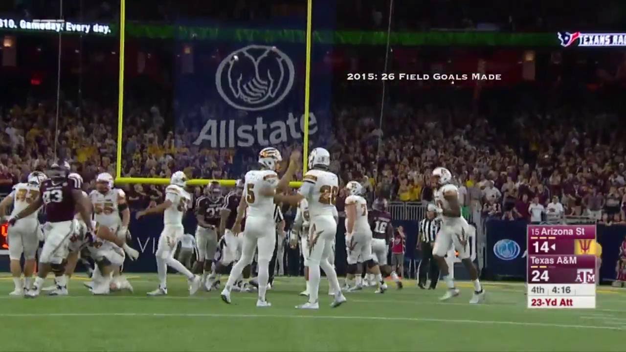 Zane Gonzalez - 89 Field Goals - YouTube