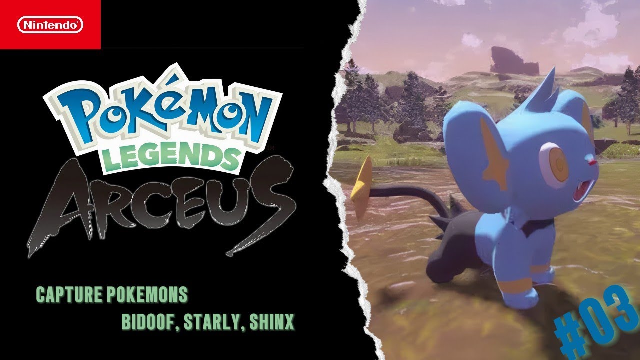 Pokémon Legends Arceus: CAPTURE BIDOOF, STARLY, SHINX - YouTube