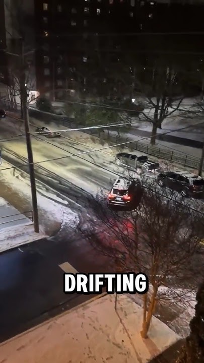 Accidental Drifting? Driver Parks Perfectly on Slippery Winter Road ...
