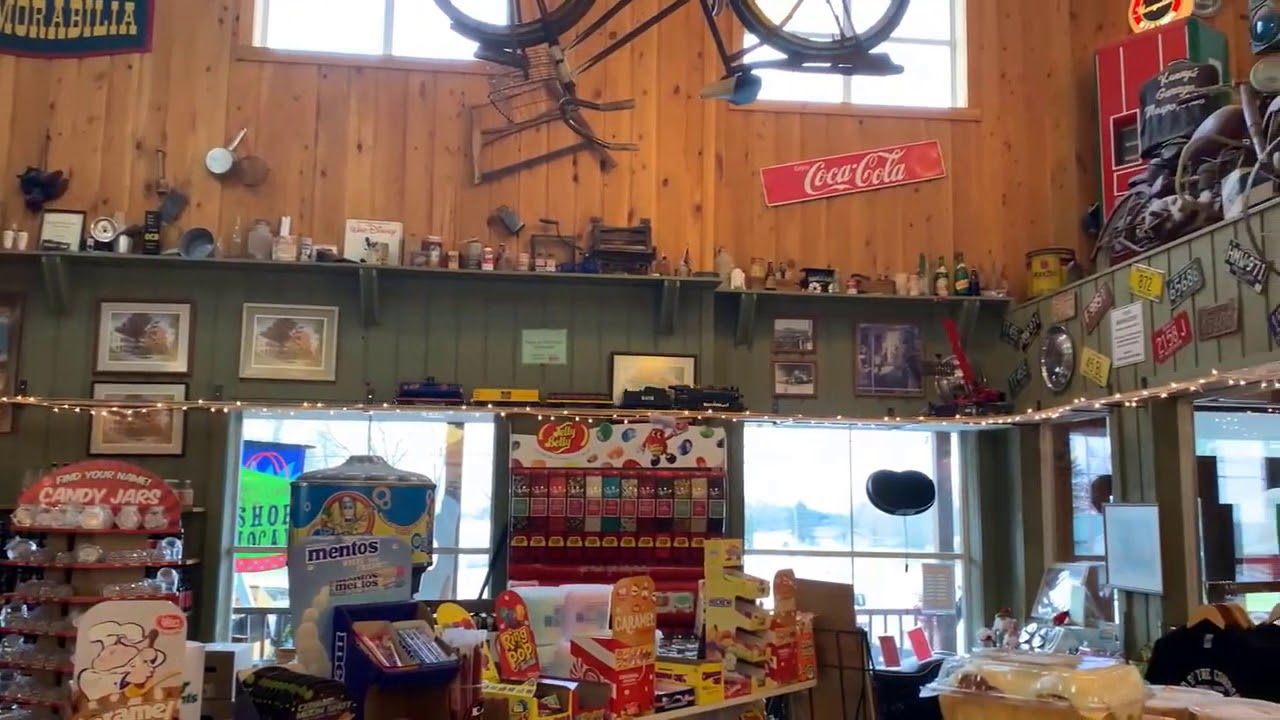 Train at End of the Commons General Store - YouTube