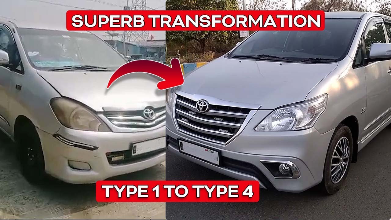 Toyota Innova type 1 to type 4 modified facelift - YouTube