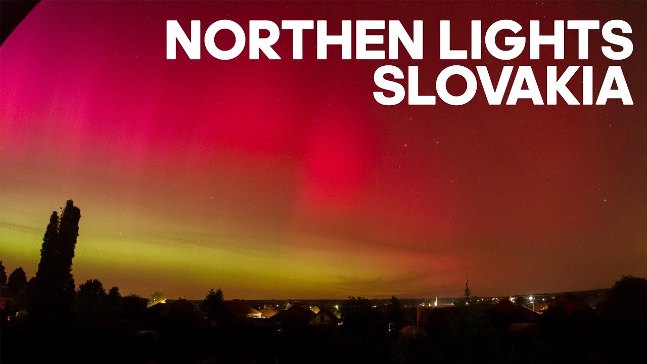 Northen lights over Slovakia (polárna žiara nad Slovenskom) - YouTube