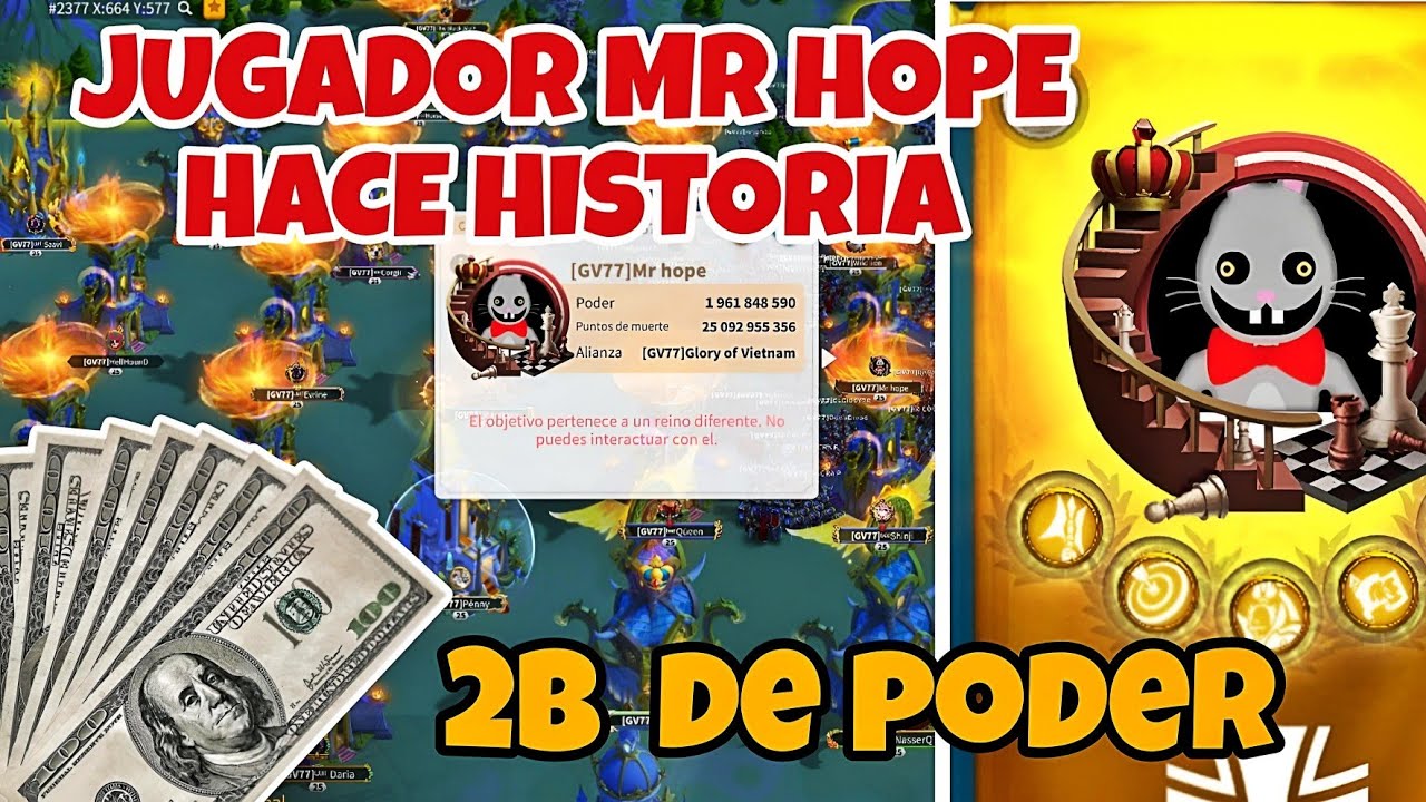 MR HOPE 🔥 EL NUEVO TOP 1 JUGADOR CON MAS PODER DEL MUNDO - RISE OF ...