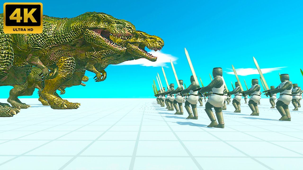 Epic Battle: Knights vs T-Rex - Who Will Win? | ARBS | Jurassic World ...