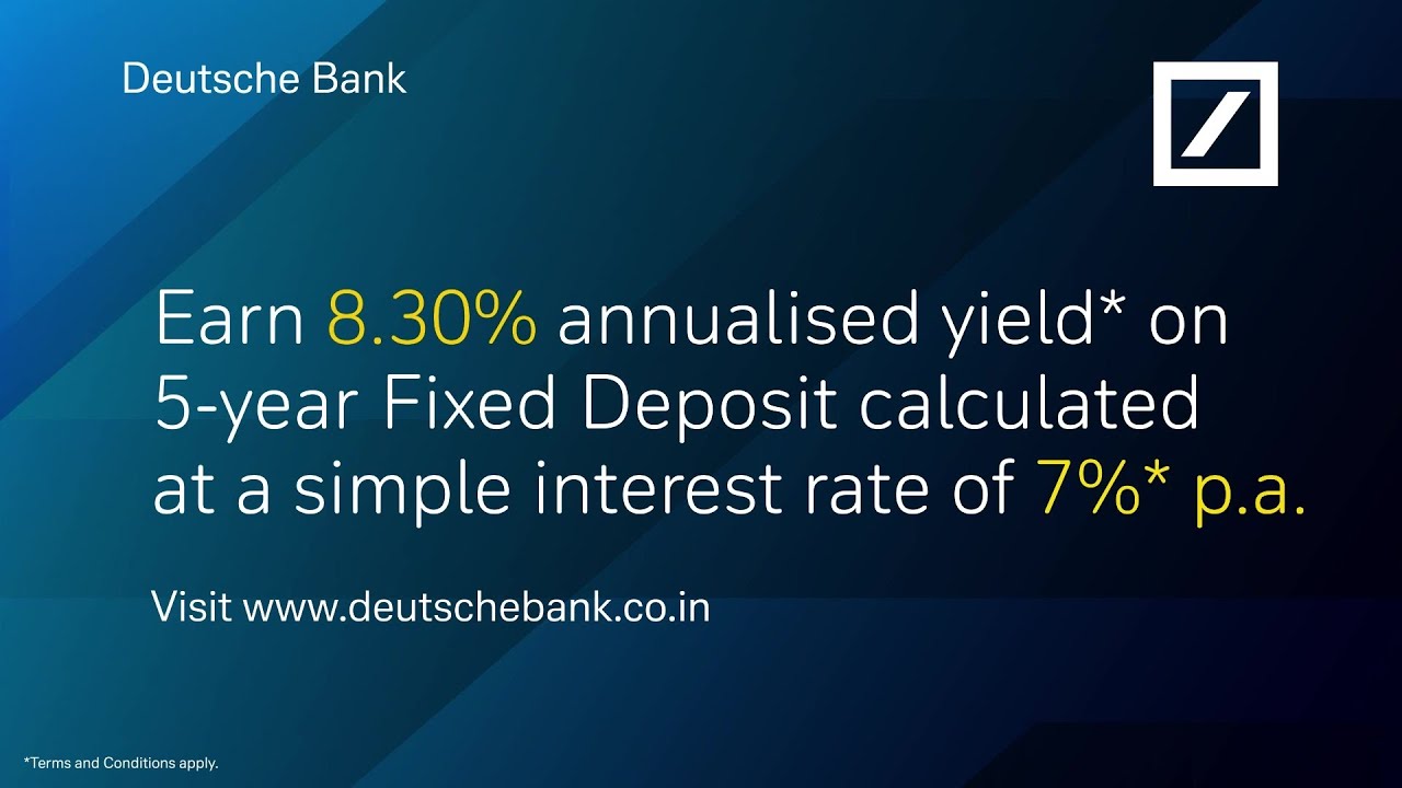 Deutsche Bank India Fixed Deposit - YouTube