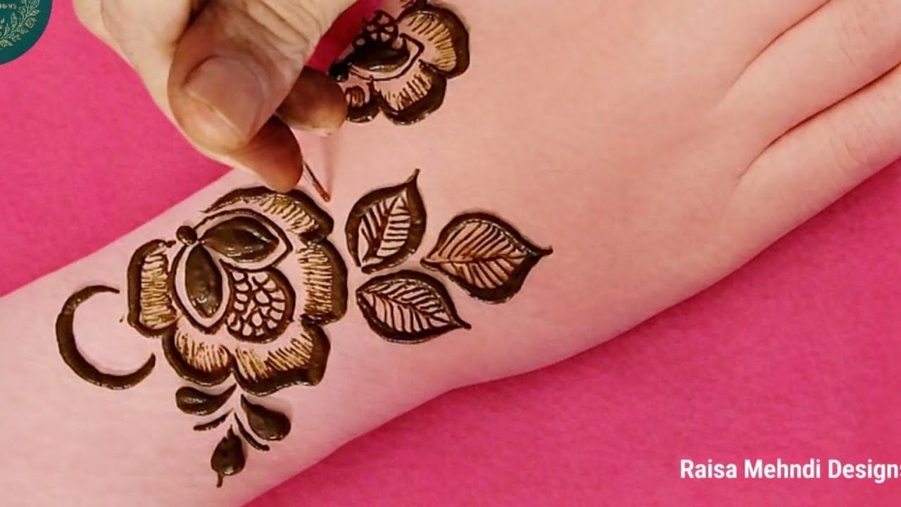Easy mehndi flower designs for hands | Simple mehndi design | Phool ...