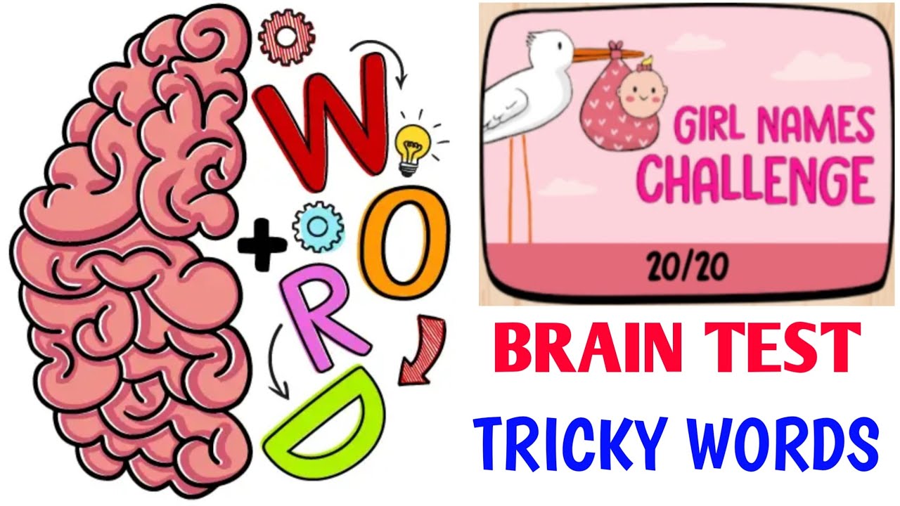 Brain Test:Tricky Words Girl Names Challenge All Levels (1-20) # ...