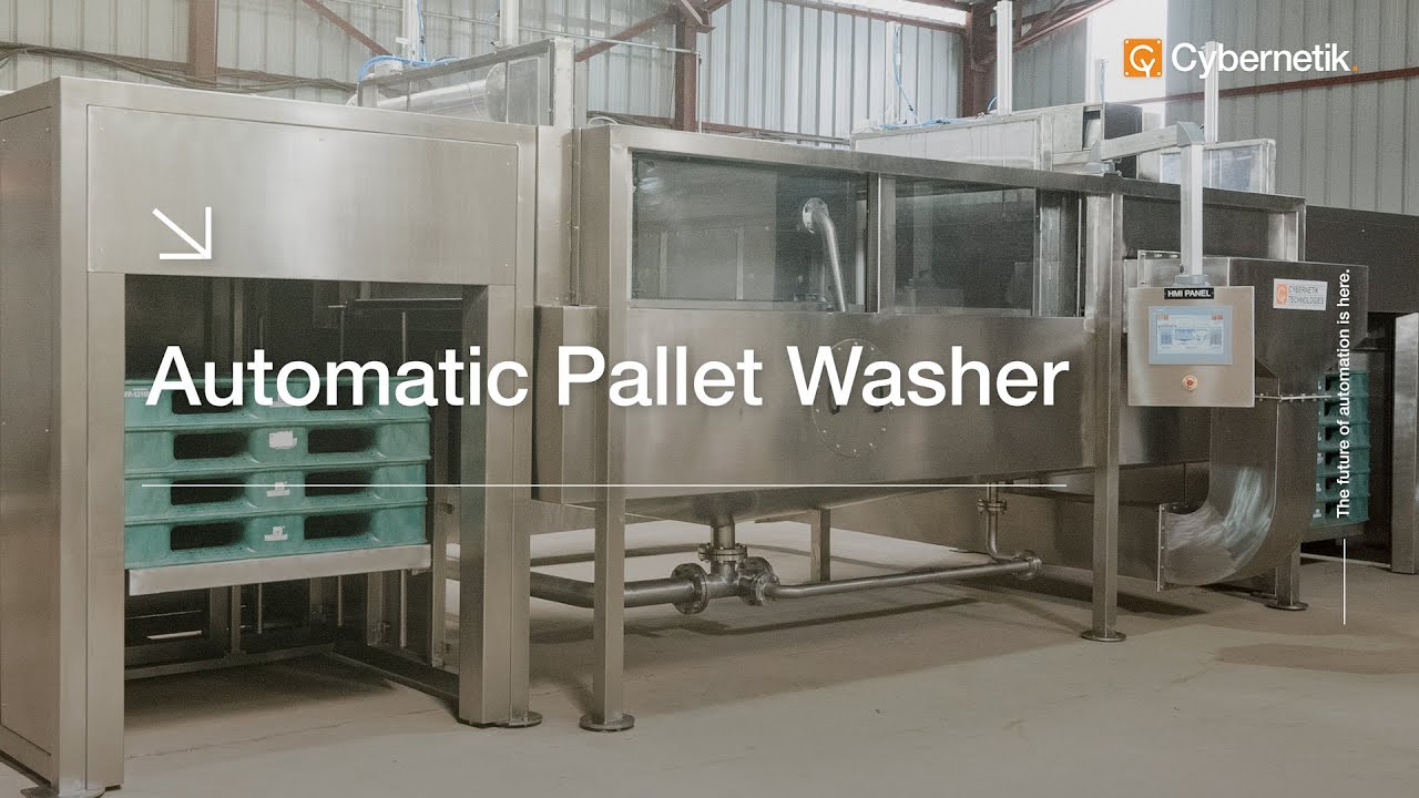 Automatic Pallet Washer | Cybernetik Pallet Washers - YouTube