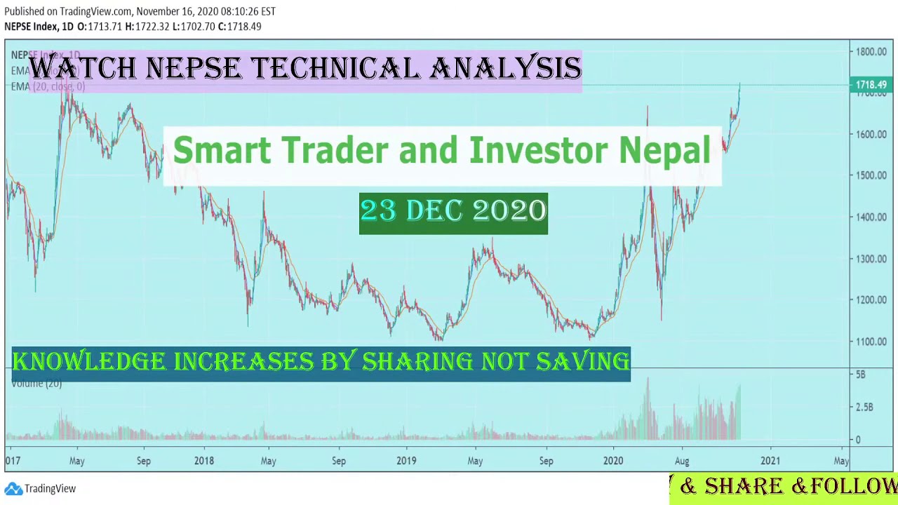 watch Nepse & STOCK 23 DEC 2020 chart analysis - YouTube