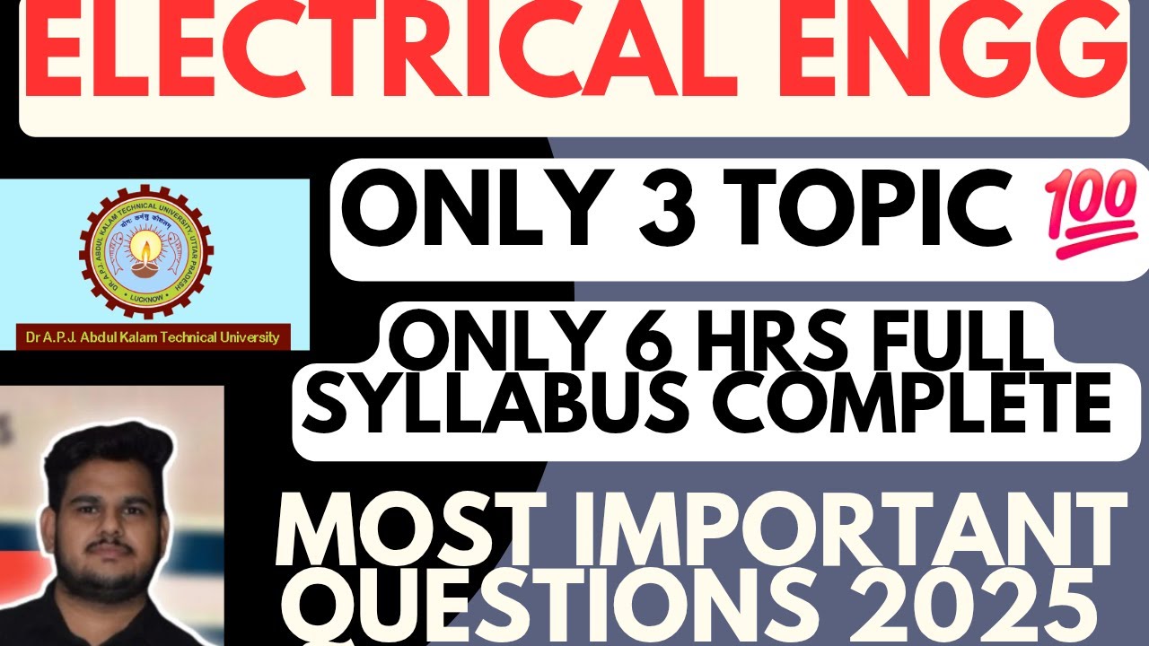 Basic Electrical Engineering Aktu Most Important Questions | Aktu ...