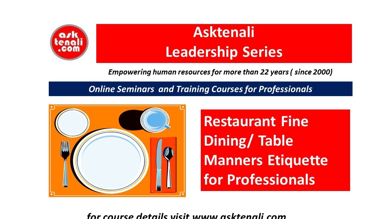 What is Corporate Business Restaurant Fine Dining Table Etiquette ...