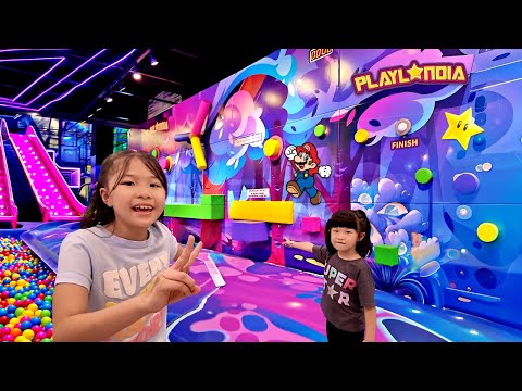 Main Rintangan Mario, Perosotan Lampu, Obby Roblox di Playground Anak
