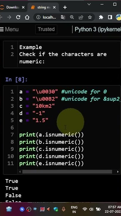 Isnumeric String Method Python Tamil Python Shorts Youtube 6039