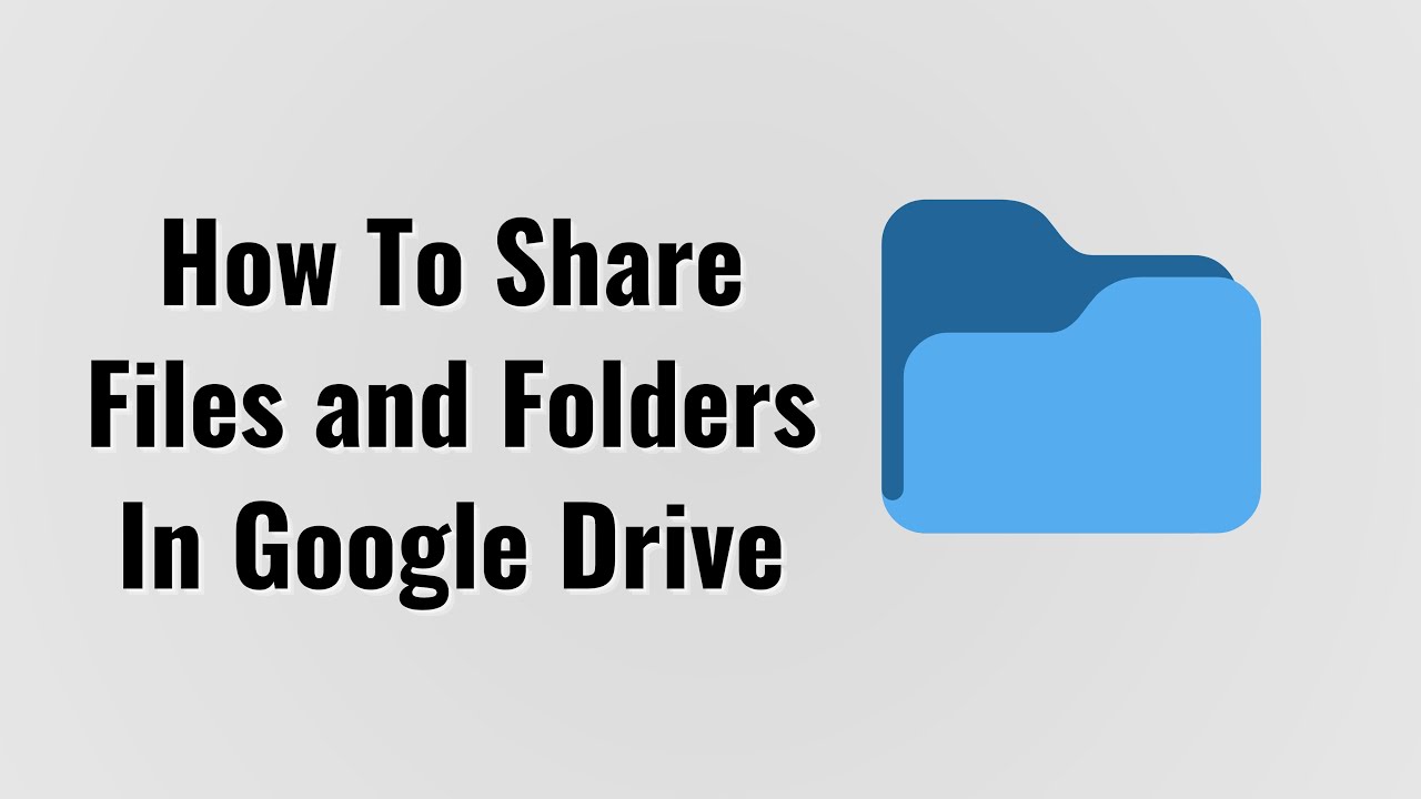 How To Share Files and Folders In Google Drive - YouTube