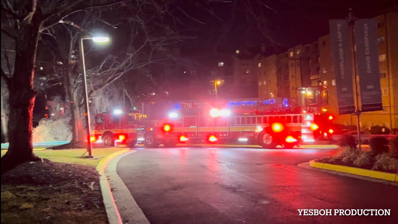 MCFRS Paramedic Engine 712, New Truck 716, PGFD Berwyn Heights Truck ...