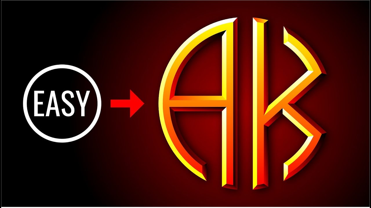 How to create Two letters in Circle Shape using CorelDraw / step by ...