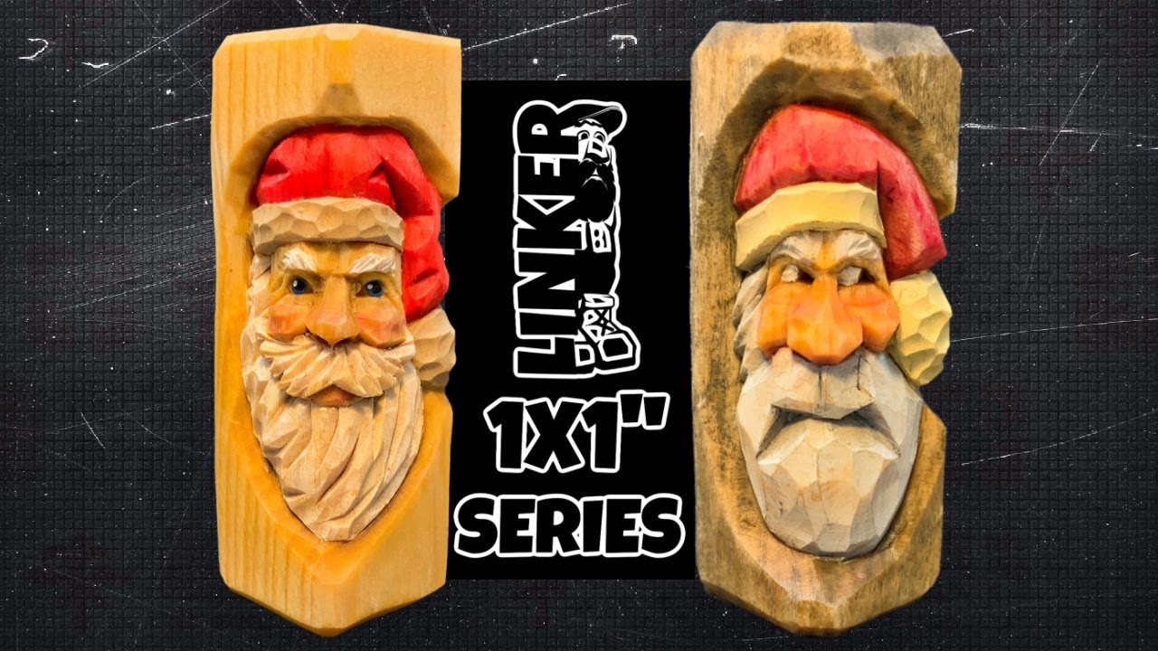 Carve Up a Little Santa Face in a block of Wood - Full Fun Hand Tool ...