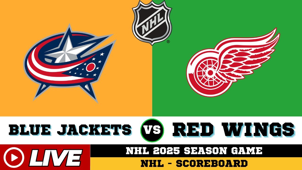 Detroit Red Wings Vs Columbus Blue Jackets | NHL 2025 | NHL Live ...