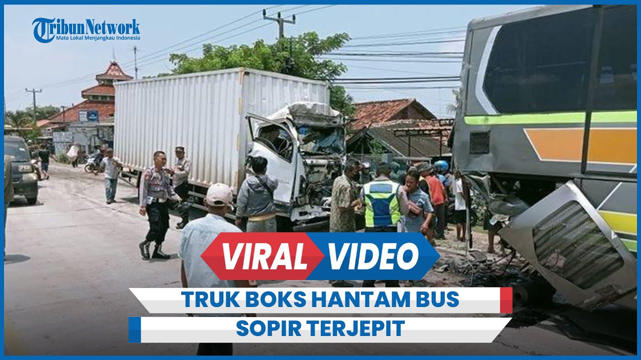 Kecelakaan Truk Boks Hantam Bus Dedi Jaya di Pantura Subang Sopir ...