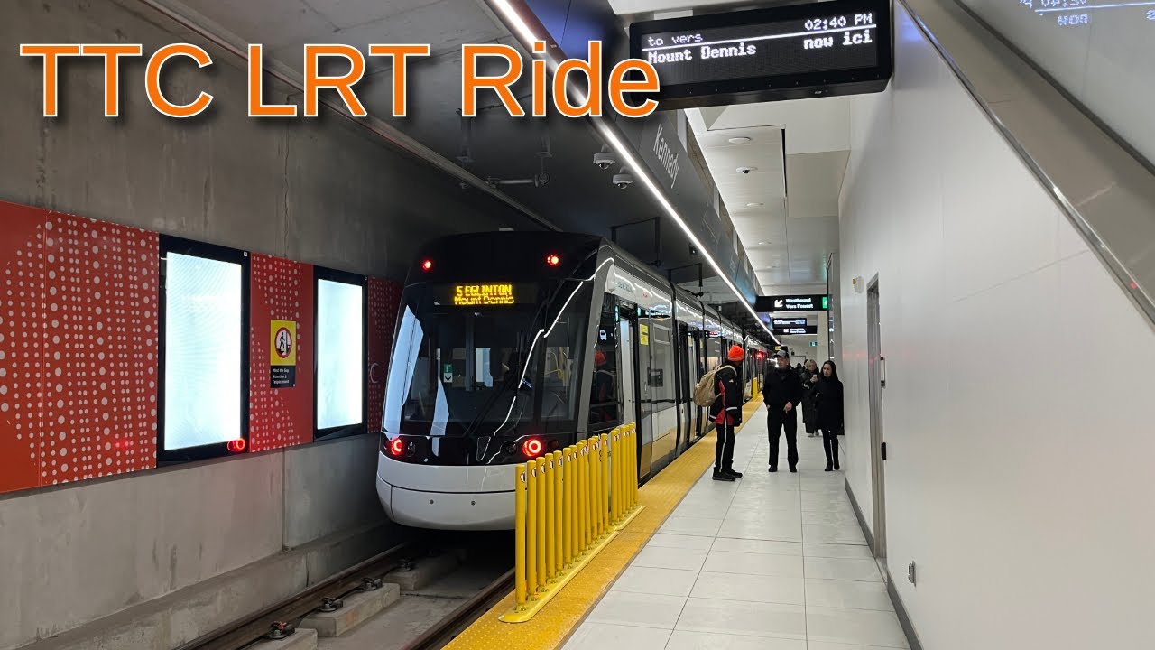 Toronto TTC Line 5 Eglinton LRT Ride - Kennedy to Eglinton Station 2/9 ...