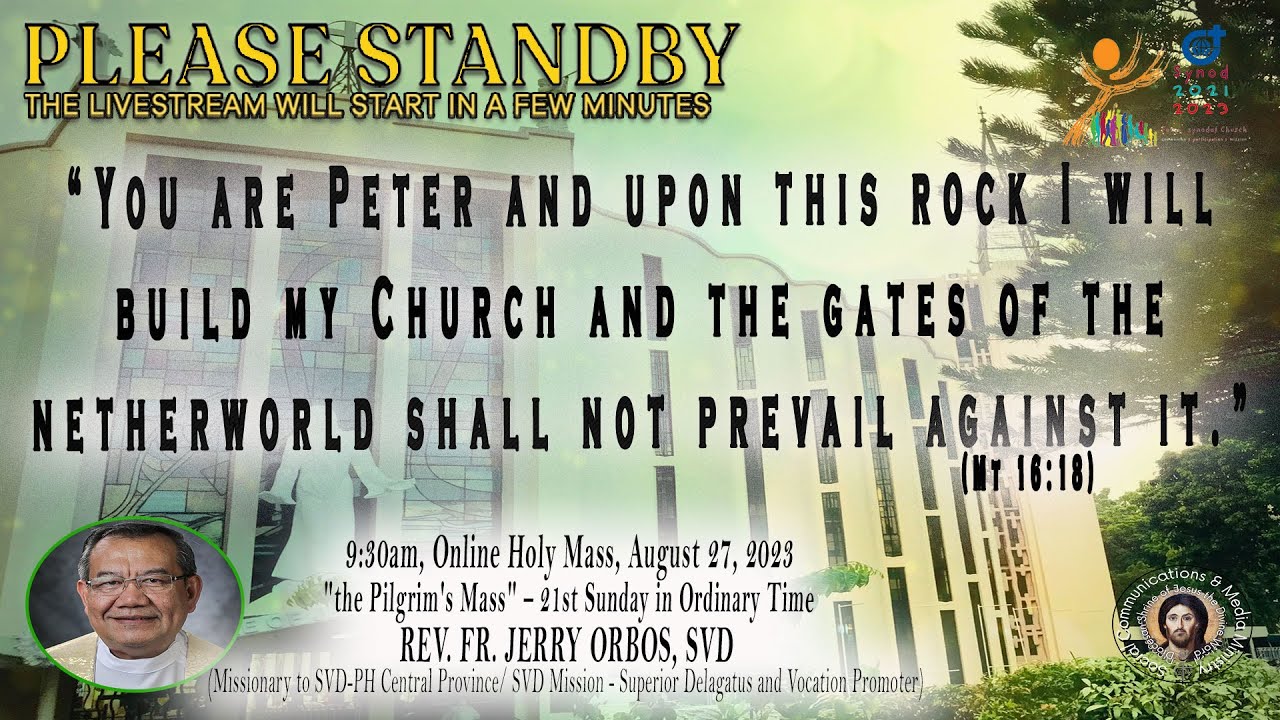 Fr. Jerry Orbos, SVD – LIVE NOW: HOLY MASS 9:30AM | Sunday, August 27 ...