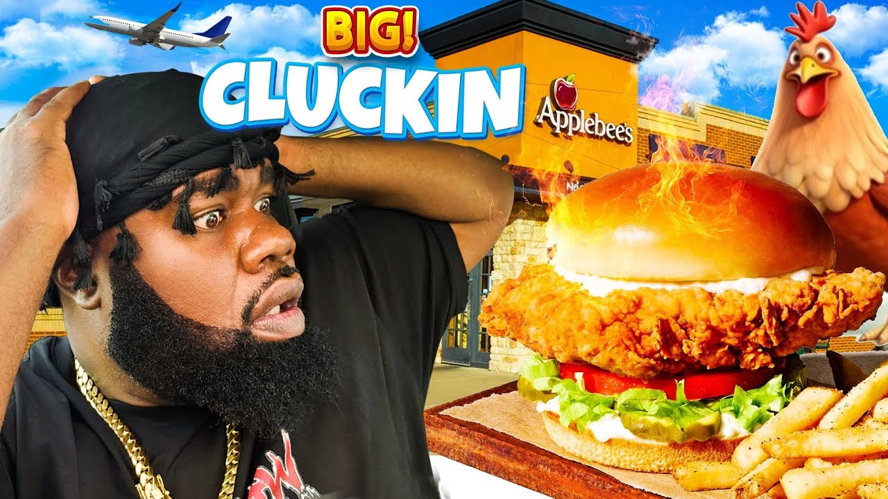 Trying Applebee's NEW Big Cluckin' Crispy Chicken Sandwich! - YouTube