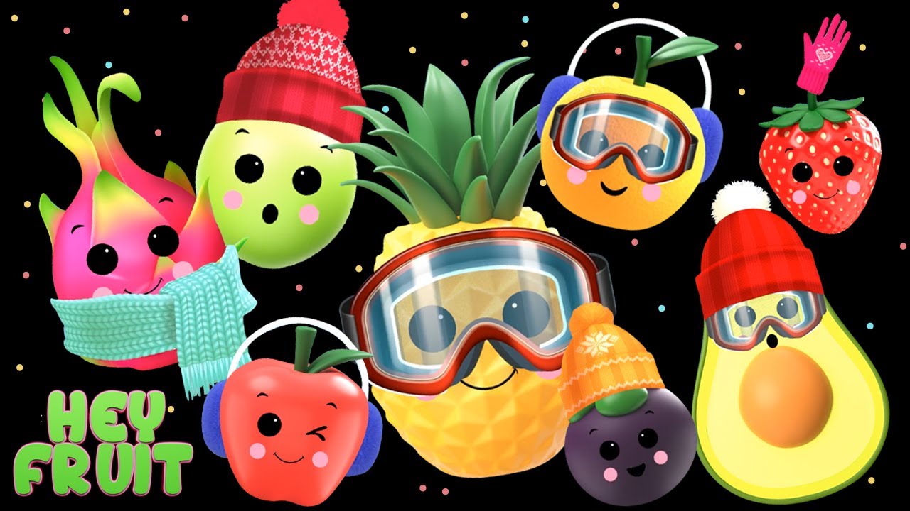 Fruits Dancing with winter - Dancing Fruit - Winter Party - Fun Dance ...