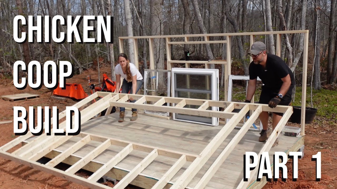 Homestead Chicken Coop Build Part 1 - YouTube