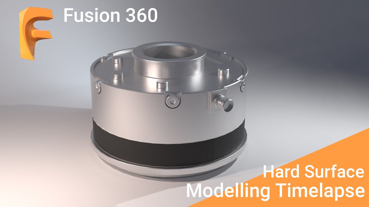 Fusion 360 Hard Surface Practice 01 - Timelapse - YouTube