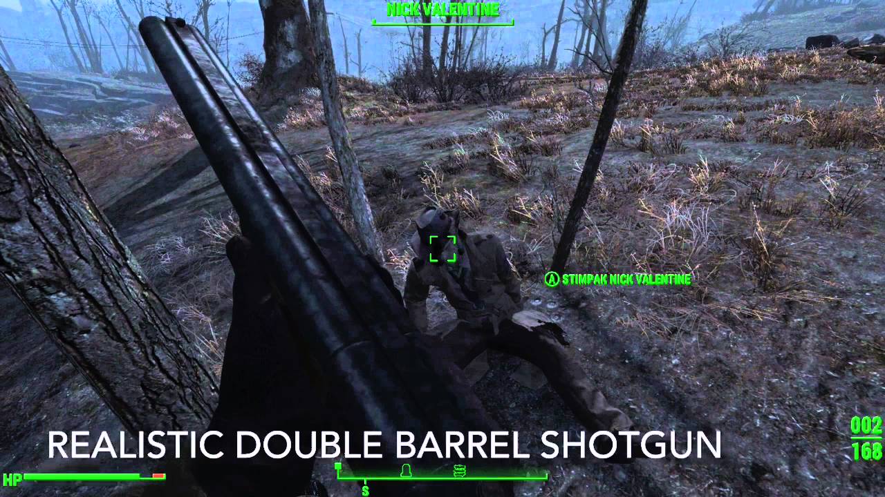 Fallout 4: Realistic Double Barrel Shotgun Sound Mod - YouTube