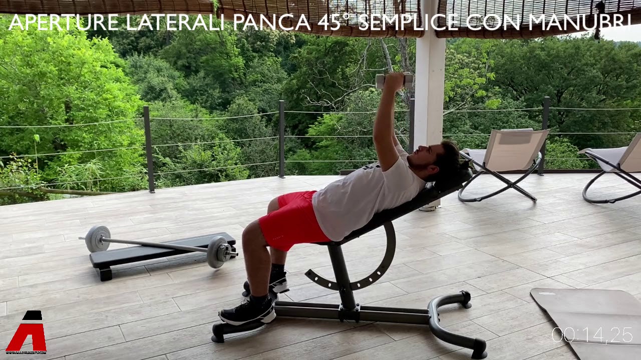 APERTURE LATERALI CON MANUBRI SU PANCA45 - YouTube