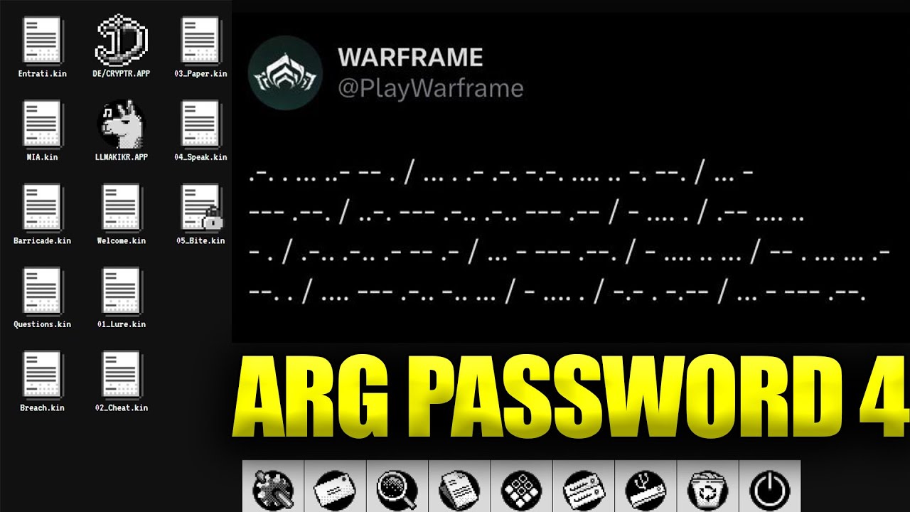 Warframe 1999 ARG Password 4! - YouTube