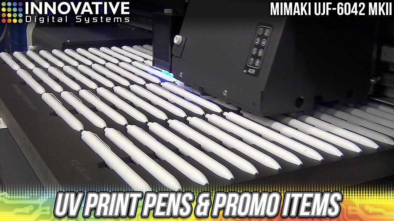 Pen Printer & Jig / Promo Items: Mimaki UJF-6042 MKII UV Printer - YouTube