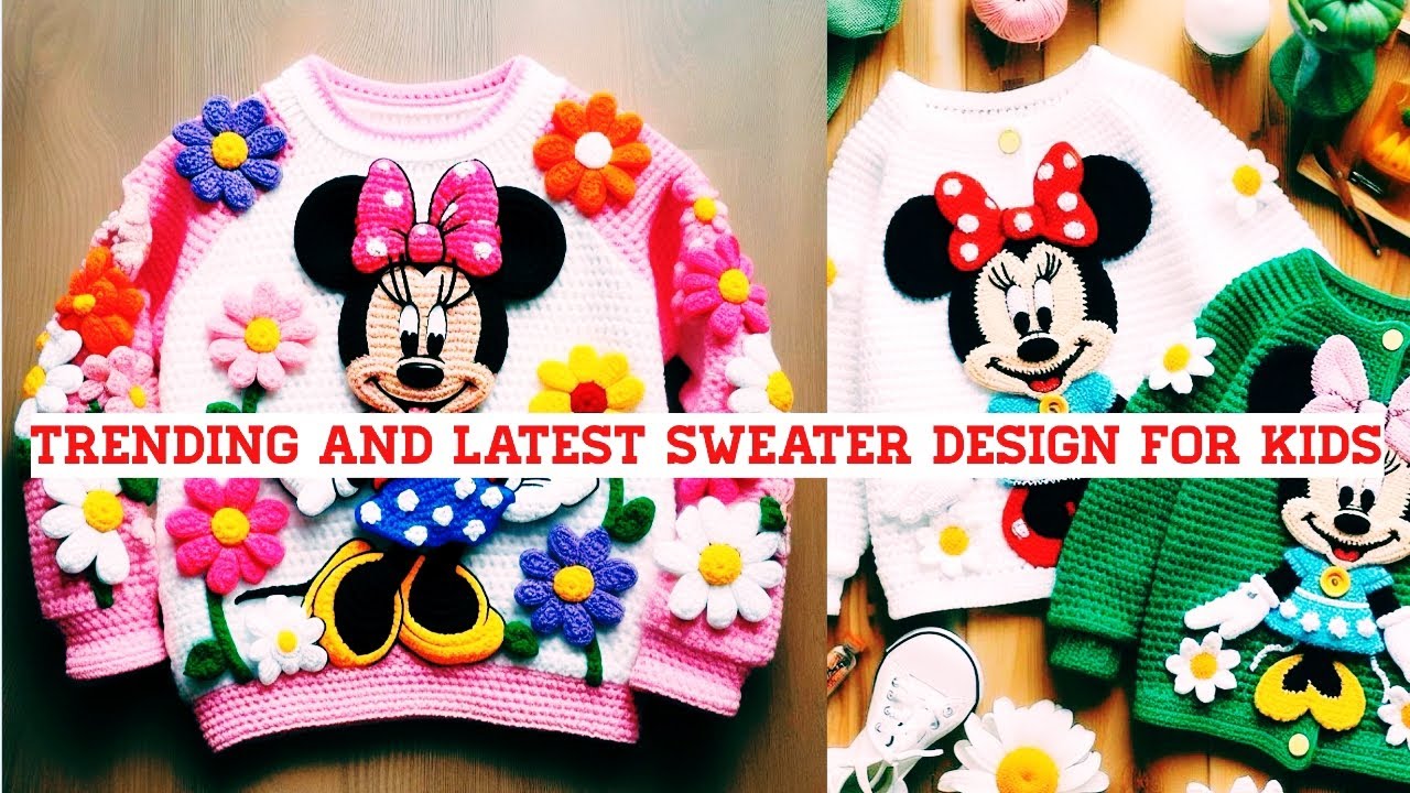 2024 Trending and latest sweater design for kids//crochet knitting ...