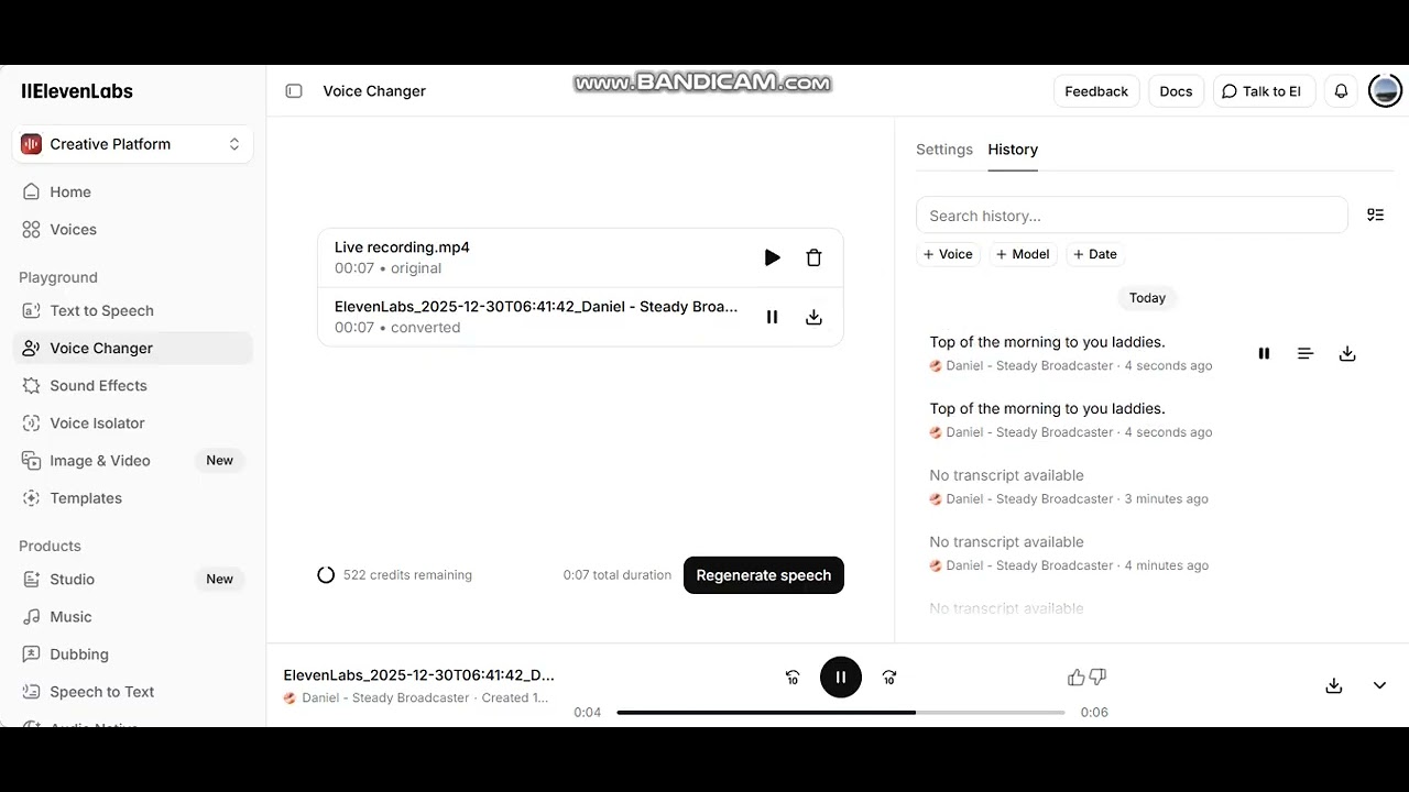 Breaking the voice on ElevenLabs with Voice Changer featuring Daniel ...