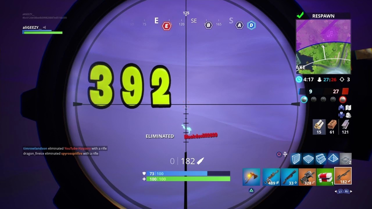 Fortnite sniper kill 4* - YouTube