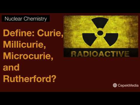 Define: Curie, Millicurie, Microcurie, and Rutherford? Nuclear ...