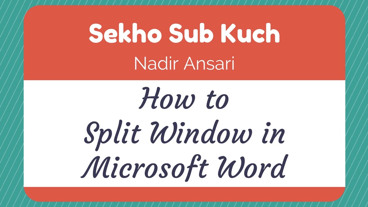 How To Split Window In Microsoft Word Urdu Hindi Word Tutorial how-to-split-window-in-microsoft-word-urdu-hindi-word-tutorial